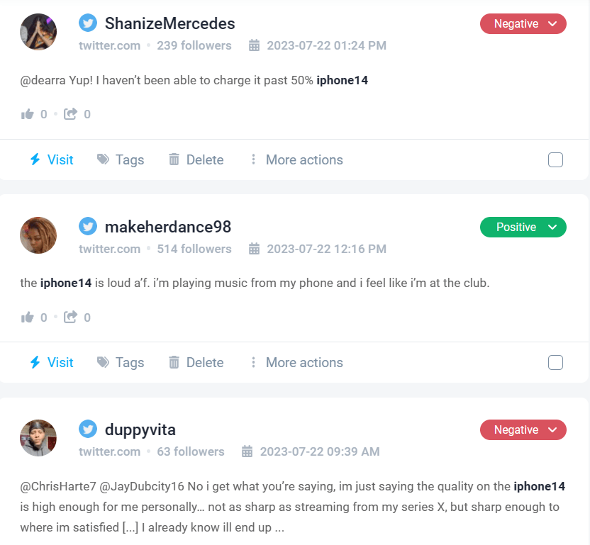 Ejemplos de opiniones de clientes: Apple, Facebook, Nike+| Brand24