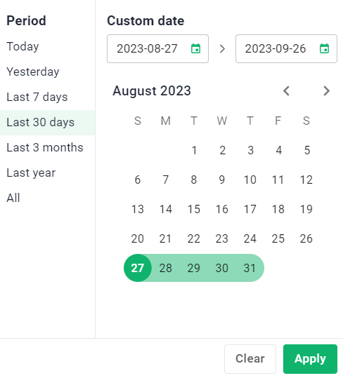 New in Comparison Tab: Period Comparison | Brand24