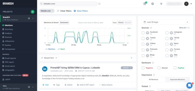 How to Run LinkedIn Monitoring? Tools & Tips [2024] | Brand24