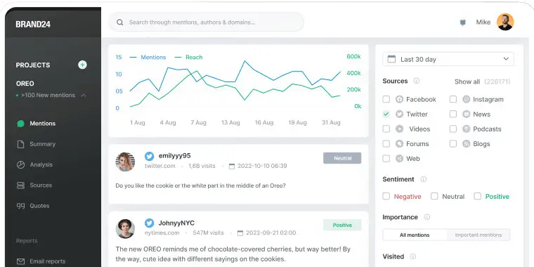 Track and Analyze your Brand Mentions | Brand24